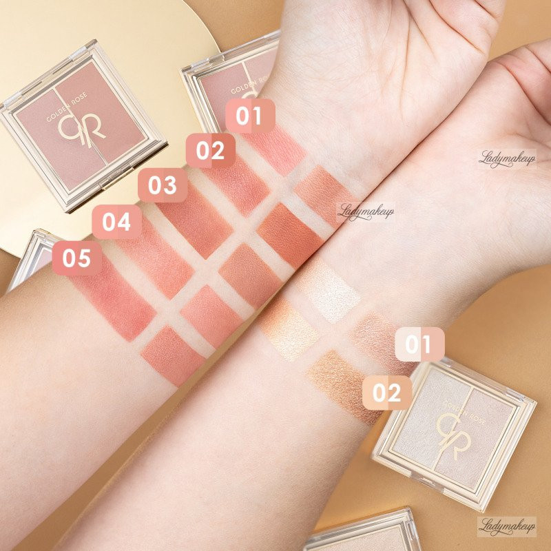 Golden Rose Iconic Blush Duo – Palette Blush Haute Pigmentation pour Un ...